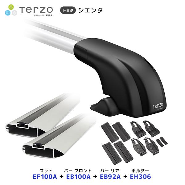 Terzo ルーフキャリア 取付セット●製品品番フット：EF100Aバーフロント側：EB100A（シルバー）バーリア側：EB92A（シルバー）取付ホルダー：EH306●適合車種名：シエンタ（ハイブリッド含む）年式：H15.9〜H27.6型式...