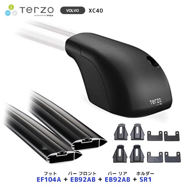 Terzo ルーフキャリア 取付セット●製品品番フット：EF104Aバーフロント側：EB92AB（ブラック）バーリア側：EB92AB（ブラック）取付ホルダー：SR1●適合メーカー：VOLVO車種名：XC40年式：H30.3〜タイプ：ルーフレ...