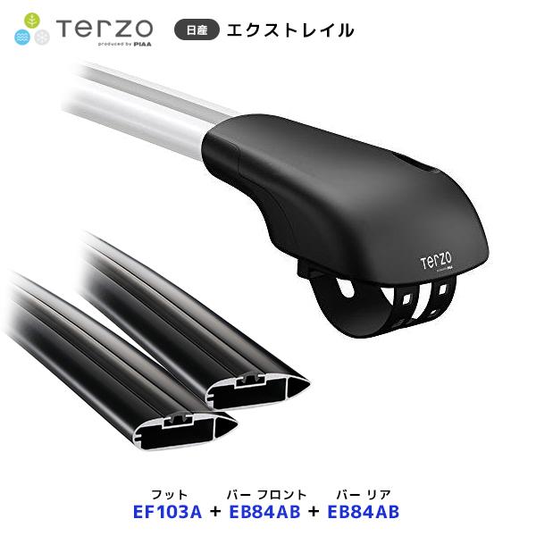 Terzo ルーフキャリア 取付セット●製品品番フット：EF103Aバーフロント側：EB84AB（ブラック）バーリア側：EB84AB（ブラック）●適合車種名：エクストレイル（ハイブリッド含む）年式：H25.12〜H29.5型式：HNT.HT...