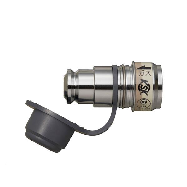 ガス栓用プラグ QGP10 ガス機器用 アダプターホースエンド型のガス栓に取り付けてゴムホース（ゴム管）ではなく、ガスコード（小口径迅速継手付強化ガスホース）を接続出来る様にするアダプター。（この商品は器具側には取り付け出来ません。）都市ガ...