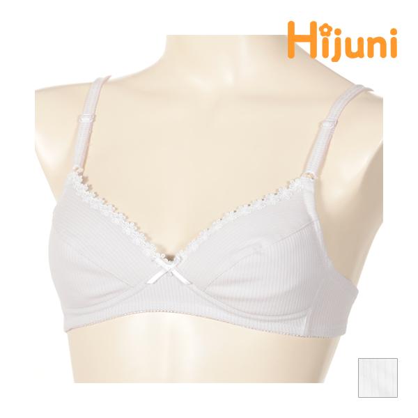 商品番号：93003ジュニアレディース Hijuni ハイジュニ ノンワイヤーブラ 綿混リブ アツギ ATSUGI | ノンワイヤーブラジャー ブラ 子供 ブラジャー 中学生 小学生 高校生 ジュニア 女の子 初めて ファーストブラ 女子 ...