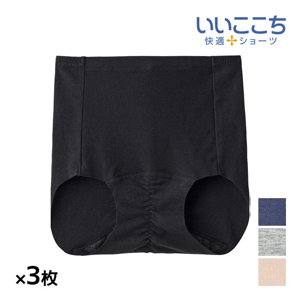 商品番号：HV0670B-SET送料無料 同色3枚セット いいここち 快適ショーツ ひびきにくい サニタリー レギュラーショーツ グンゼ GUNZE | サニタリーショーツ 生理パンツ 生理ショーツ サニタリーパンツ ショーツ パンツ ひび...