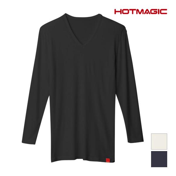 送料無料 HOTMAGIC ホットマジック やみつき柔らか Vネック 9分袖シャツ 男性 グンゼ GUNZE 【1枚までメール便可】|冬 ロンt  メンズ tシャツ カットソー 冬 防寒 ヒートテック シャツ あったかインナー ヒートインナ...