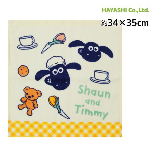 商品番号：WN451010ひつじのショーン ポピーチェック ウォッシュタオル 綿100% タオル 林タオル| タオルハンカチ ハンドタオル 手拭きタオル ハンカチ お返し プチ ギフト かわいい 赤ちゃん グッズ お別れ 転校 こども 子供...