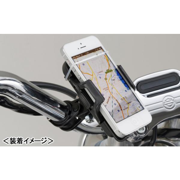 ■適合■・φ22〜φ29mmハンドル対応■詳細■○リジットタイプ○クランプ部：ブラックアルマイト仕上げ○iPhone3・iPhone4・iPhone5ほか各スマートフォン対応○ホルダーが18度刻みで回転○左右首振り機能○日本製▲注意点▲※画...