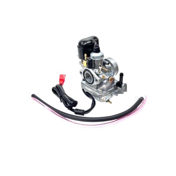 ■適合車種■・レッツ［CA1KA］・レッツ2［CA1KA］■詳細■＜各部寸法＞・スロットルバルブ径：15mm・マニホールド側内径：16.5mm・取付ボルトピッチ：42mm※純正マニホールドに装着可能▲注意点▲※初期付属のジェットは、番手記載...