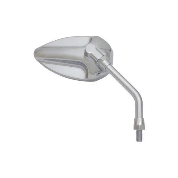 広範囲での調整で視野を確保！多くのライダーの姿勢に対応可能な多方向調整！◆1本入り◆左右共通◆ミラー本体：樹脂製 シャフト：スチール製◆M10 P-1.25(正ネジ)◆1350R 凸クロームミラー※新基準非適合ミラーサイズ※2007年以降の...