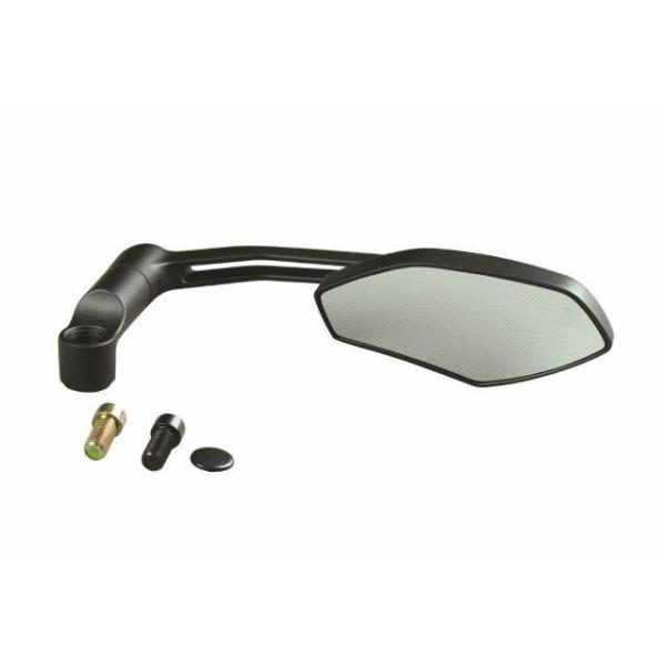 ミニバイクや2種/ビッグスクーターに適した小型ミラーです。◆1350R凸クロームレンズ ◆M10 P-1.25（正/逆ネジ付属）◆本体寸法：約121mmX約62mm※取り付けには別途8/6ｍｍ六角レンチが必要となります。※識別のため右用・左...