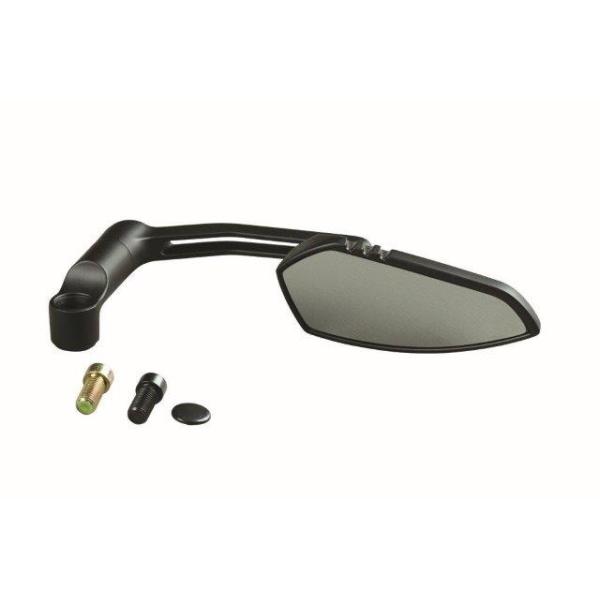 ミニバイクや2種/ビッグスクーターに適した小型ミラーです。◆1350R凸クロームレンズ ◆M10 P-1.25（正/逆ネジ付属）◆本体寸法：約128mmX約55mm※取り付けには別途8/6ｍｍ六角レンチが必要となります。※識別のため右用・左...