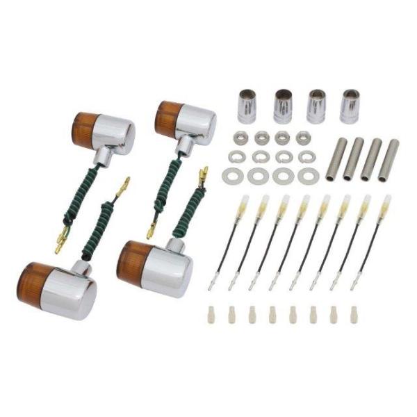 POSH Faith ポッシュ フェイス クラシカル 71タイプウインカーキット メッキボディ/オレンジレンズ W650(-2003)/エストレヤ(-2006)/バリオス/II(-2006) 016091-53