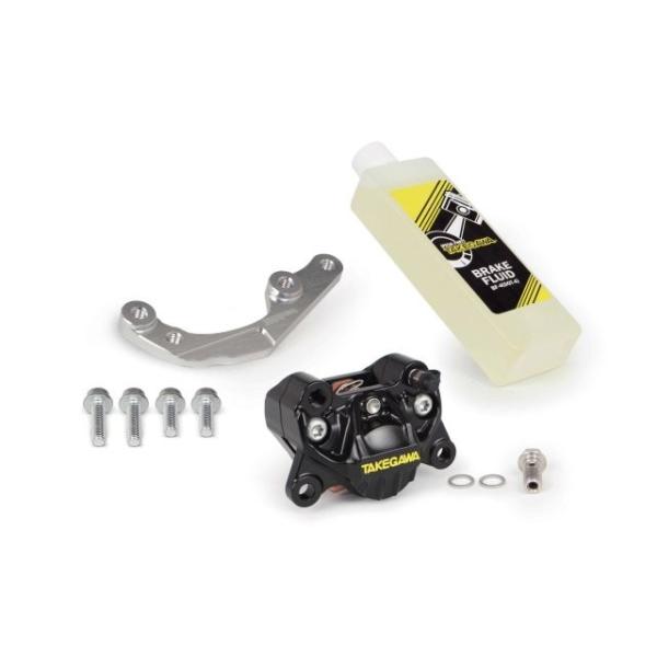 タケガワ TAKEGAWA アルミビレット2POTキャリパーフロントセット(ブラック) 06-08-0288