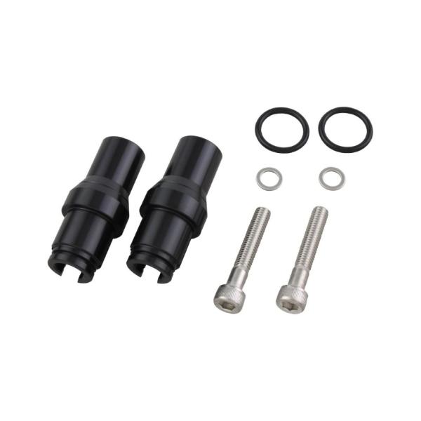 ハンドル交換等でウインカー取付位置が無くなる場合、ヘッドライトステー横に純正ウインカーを移設するアルミ削り出しウインカーステーです。ヘッドライトステー固定ボルトと交換して使用しますので、ヘッドライト廻りに装着するパーツに合わせて３箇所から選...