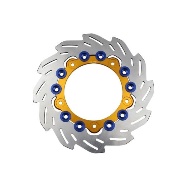 SHIFT UP  シフトアップ フロントウェーブディスクローター220mm (純正サイズ） インナー：GOLD/ピン：BLUE モンキー125/グロム/ダックス125 290051-04