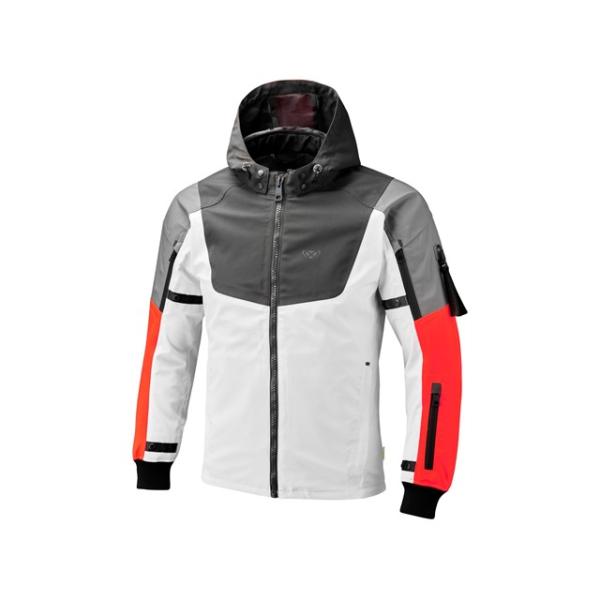 IXON（イクソン）M-BURNING WP A　秋冬オールシーズンジャケット(GREY/BRIGHT RED) サイズ:2XL 100101170-4060-2XL