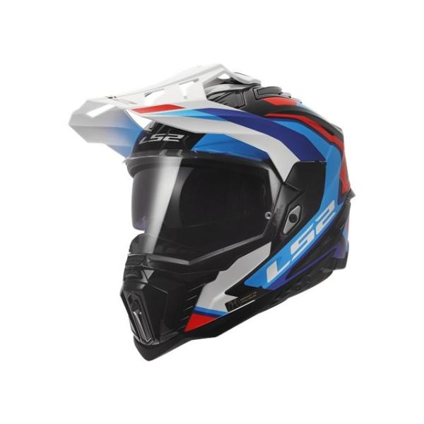 LS2 エルエスツー ヘルメット EXPLORER PLUS F FRONTIER II ホワイト ブルー XL (60-61cm) 467016112XL