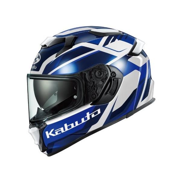 OGK オージーケー カブト KAMUI 5 GRAVIX フルフェイス ヘルメット ホワイトブルー XLサイズ(61-62)