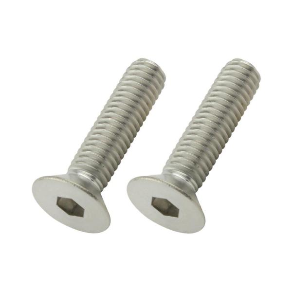 錆びにくいステンレス製◆サラキャップボルト　M6X25mm◆2本入り◆JIS規格品 ※寸法につきましては、JIS規格に基づき記載しています。　製造ロットやメーカーの違いにより、多少の誤差が生じる場合があります。