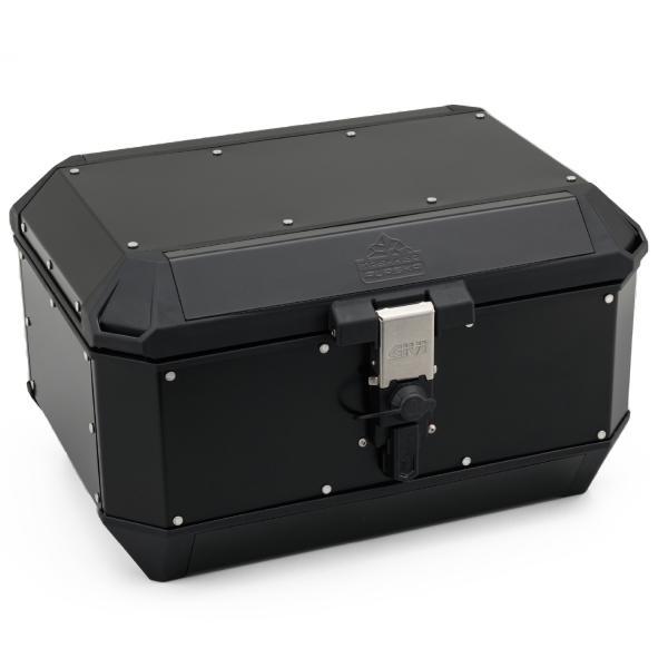 フラットなデザインのアルミケース。4つのベルトループで拡張性が高い。世界で最も普及しているモノキーシステムを採用した56/44-のアルミトップケースです。1.5mm 厚のアルミ板をメイン素材とした堅牢な造りとなっています。GIVI独自のWI...