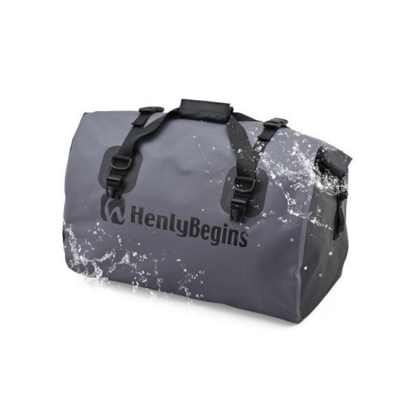 DAYTONA デイトナ ヘンリービギンズ(Henly Begins) デイトナ バイク用 シートバッグ 防水 60L シート固定ベルト付属 DH-767 グレー 48383