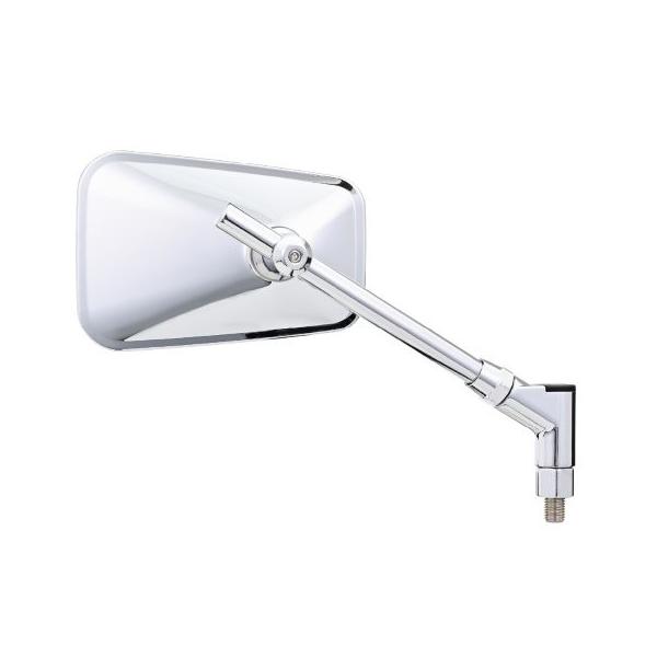 デイトナ ハイビジミラー バイク用 ミラー 10mm正ネジ 耐振 広角 新保安基準適合 ターナータイプ クラシック ロー クローム 左右共通 片側1本 60481