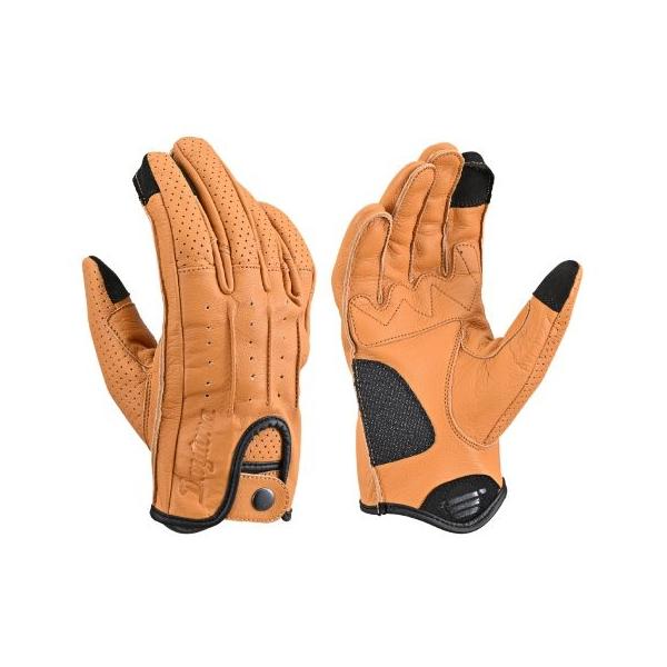 デイトナ DAYTONA バイク グローブ 革(ヤギ革) 冬夏秋春 スマホ対応 スナップボタン ドリーミー レザーグローブ DG-021 ブラウン XLサイズ 61779