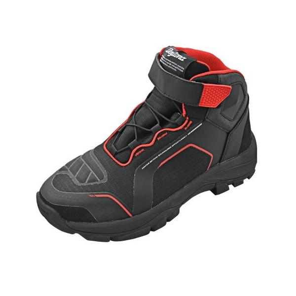 DAYTONA デイトナ ライディグシューズ バイク シューズ 防水 特殊インソール 歩きやすい R-WP DS-502 ブラック/レッド 27.0cm 62500