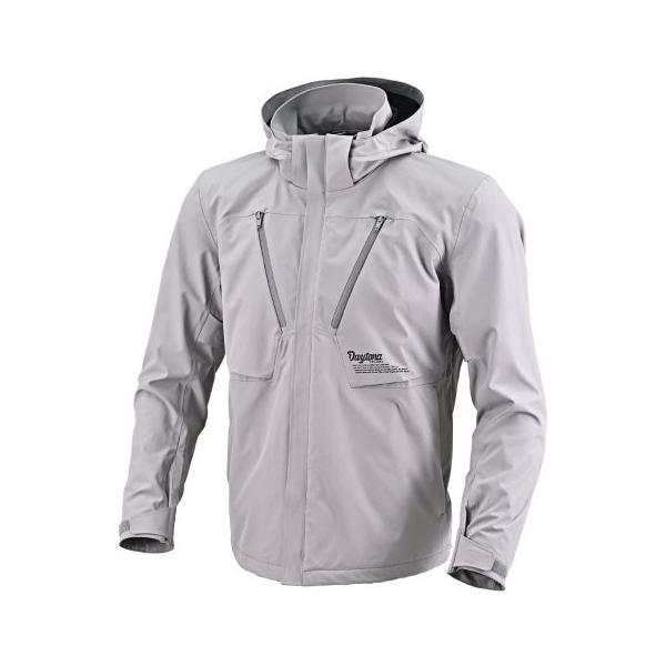 デイトナ DAYTONA バイク ジャケット 冬 秋 春 防水 耐水圧20,000mm CE規格 プロテクター付属 防風 軽量 ハードウェザープルーフジャケット DJー026 グレー Lサイズ 62738