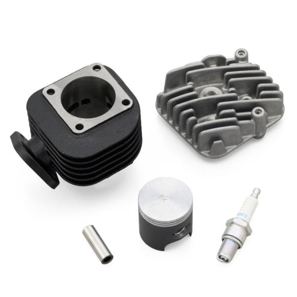 スーパードラッグビッグボアキット。ノーマルシリンダー径40mmから48mmへ拡大し、排気量を71ccへアップするビッグボアキット。排気ポート・吸気ポート形状は専用設計とし、パワーとトルクの向上を実現します。48mmピストンに対応した燃焼室を...