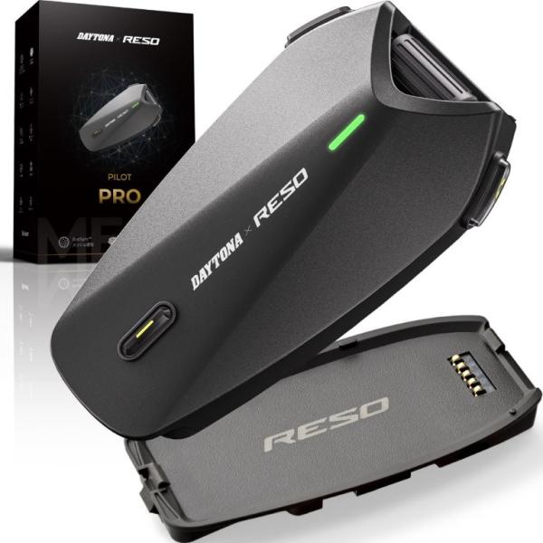 RESO(レソ)の通信技術「DuoSync(デュオシンク)」を搭載したバイク用インカム「PILOT PRO」。メッシュ通信の通信範囲内ではメッシュ接続を行い、通信範囲を超えるとスマートフォンのテザリング機能などを利用したネットワーク通信へ自...