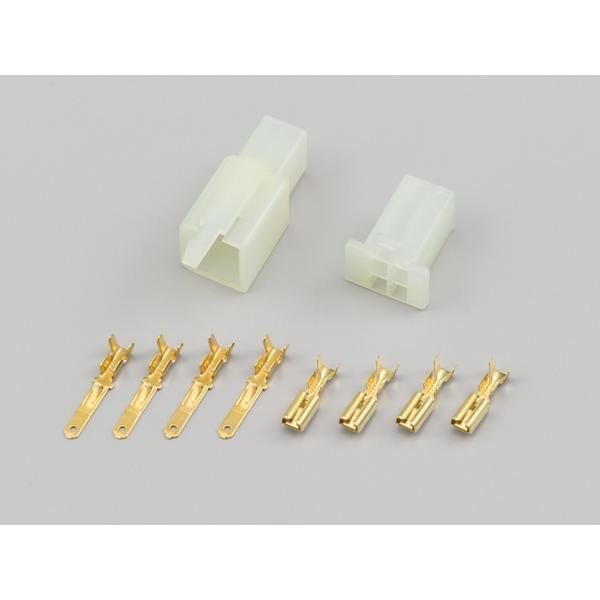 110型コネクターセット・カラー：ナチュラル・コネクター（オス・メス）各1個・端子（オス・メス）各4個・4極タイプ
