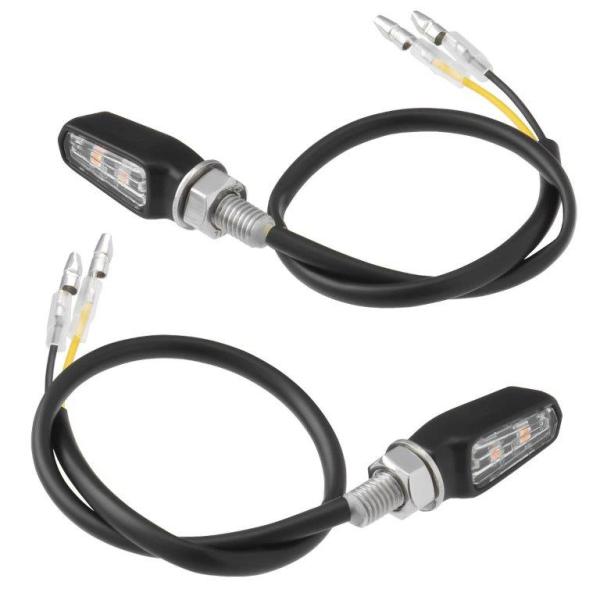 ●コンパクトボディに十分な性能をスポーツバイクにフィットする、汎用性の高いシンプルな小型LEDウインカー。コンパクトでありながら、スピード感のあるデザインを採用。高強度アルミニウムボディとステンレス製M8ボルトを使用した強靭な外装は、防塵防...