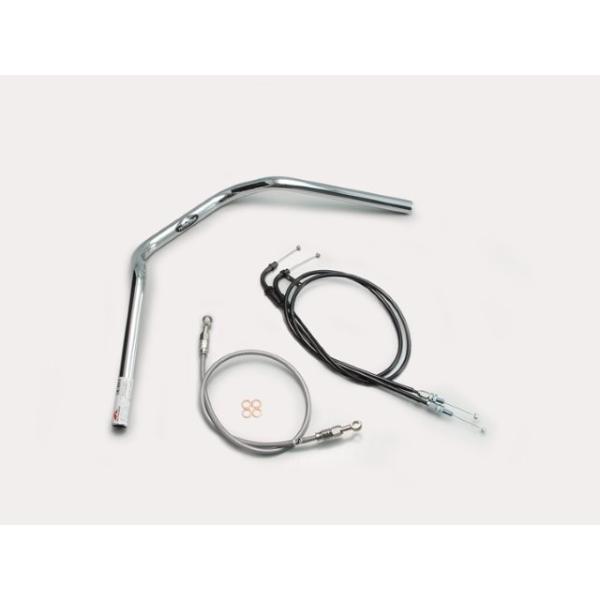 HARRICANE ハリケーン ナロー2型 ハンドルSET GSR400(~10 ABS無し車) クロームメッキ H501-046C