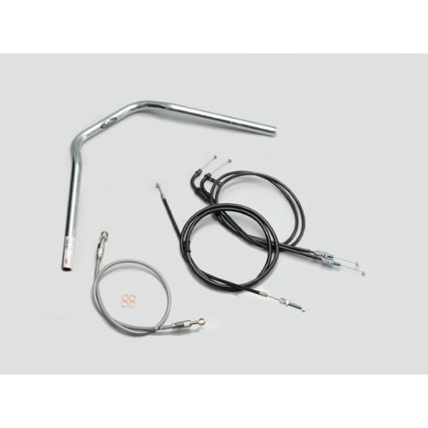 HARRICANE ハリケーン ナロープルバック1型 ハンドルSET GSR400(~10 ABS無し車) クロームメッキ H501-066C