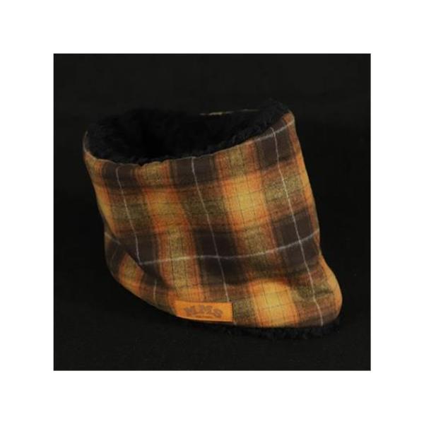 GOODS グッズ ROBIN NECK WARMER /タータンチェック（ORANGE）&amp;ブラックファー MMS-NW003