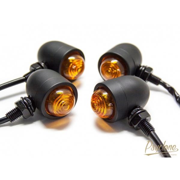 Motor Rock モーターロック Psyclone スモールバレットウインカー ブラック 4個セット OSC-LIT030B