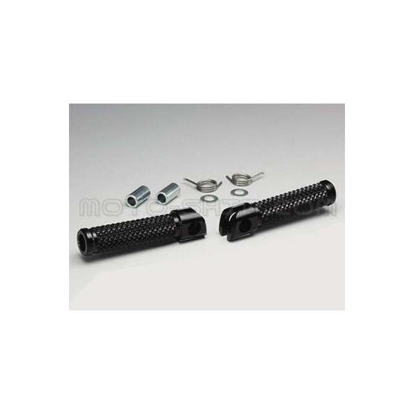 ☆メーカー：ハリケーン(大阪単車用品工業)☆●タイプ：ブラックアルマイト●アルミ合金削り出し 可倒式 ショートタイプ●フロント用 ステップ部長さ 73mm 強化リターンスプリング付【適合】CB400Four(97-99/NC36)▼[MS-...