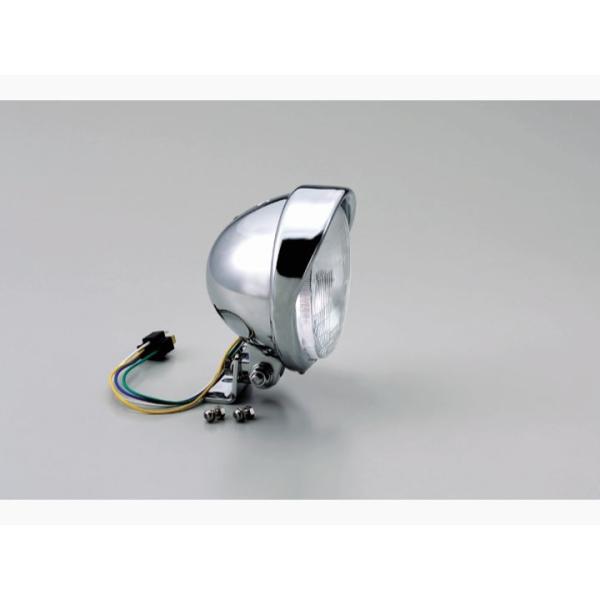 ☆メーカー：ハリケーン(大阪単車用品工業)☆●スチール製クロームメッキ仕上げ●H4 バルブ12V60/55W 取付ステー/H4カプラ付●補修ライトステー(HA5692) 配線処理にはハーネスケース(HD1302)【適合】バンバン200(02...