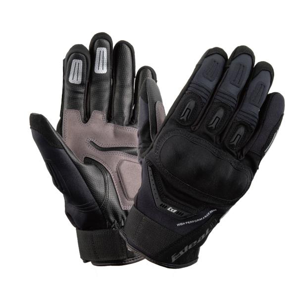 IDEAL初の本格レイングローブ。見た目はシンプルなオートバイグローブですが、ストレッチ性のある防水、防風、透湿フィルムを搭載した3レイヤーの高機能モデルです。手の甲にはインナータイプのナックルプロテクター、掌側にはクッション性に優れたウレ...