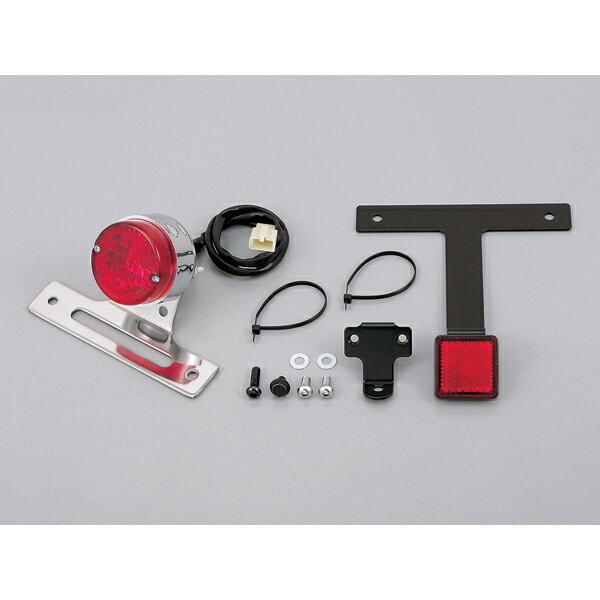 丸形の小型ムーニーテールランプ（41907）をすっきり取り付け。テールランプベースは純正リアフェンダーのR形状に合わせた専用品。車体への取り付けはラバーマウントで振動に強い。車検対応の型式認定リフレクターキット付属。●ランプ補修部品はムーニ...