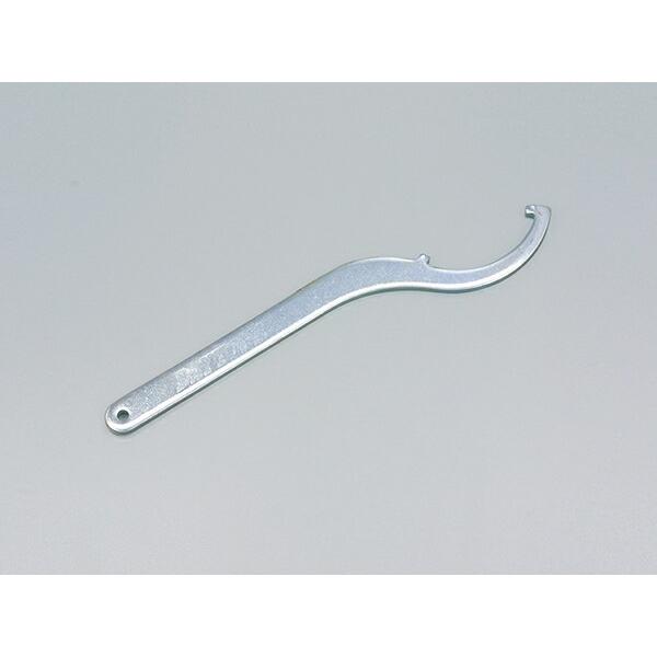 リアサスのイニシャル調整用ツール。１ピース構造により、車載の2ピースタイプに比べ力がかけやすく作業性が向上。●NSR250R等のリアショック調整に最適。●板厚：5.0mm。●対応リング径：約Φ80