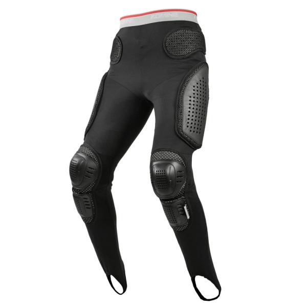 ハードプラスチックガードを尾骨・大腿部に配置し、膝にはCE規格のプロテクターを配置したプロフェッショナルモデル。下半身を強力に保護します。ストレッチ性の高い素材を使用しているため、運動性能を妨げることはなく、素材が薄いためパンツの下に履いて...