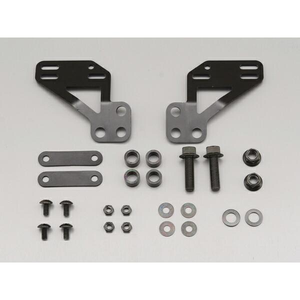 エアロナックルバイザー、汎用ナックルバイザーを取り付けるために必要なステーセット。※スズキ系スクーターなど、ミラー径M10モデル（カウル深さ20mm以内）に対応。※一部ホンダ系ビッグスクーター（シルバーウイングGT、FAZE）、ネイキッド（...