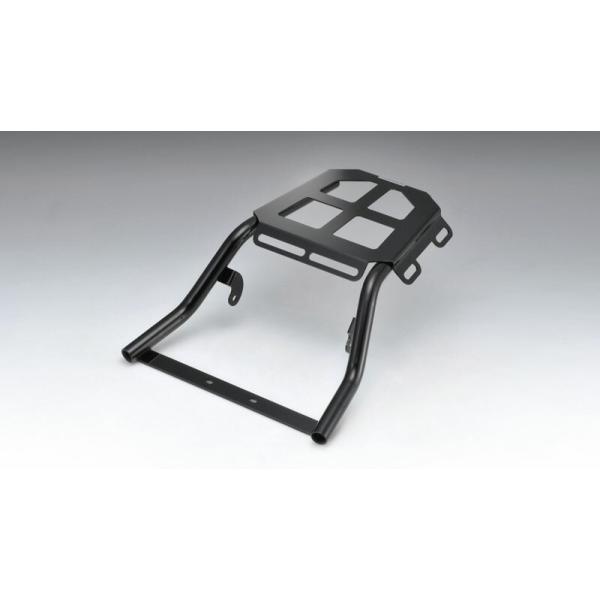 雨具や防寒着等、ツーリングギアの積載に大変便利です。荷台部分がフラットな荷物を積みやすいデザインとなっております。【適合】KSR110/KSR PRO 13Y-【材質】スチール製【色】ブラック【最大積載量】5kg(BOX等の重量も含む）【天...