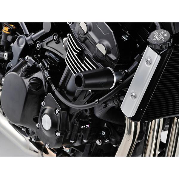 【適合車種】・Z900RS（’18-’24）・Z900RS CAFE（’18-’24）・Z900RS SE（’18-’24）樹脂製パッドとアルミベースの一体構造により十分な強度を確保。転倒時の衝撃を受け流し、クランクケース割れなどの致命的な...