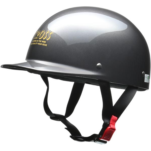 CROSS CR-680 ハーフヘルメット　商品名 　CROSS CR-680 ハーフヘルメットカラー 　キャンディーレッド・ブラック・ガンメタリックサイズ 　フリー(57〜60cm未満)規　格 　PSC、SG（125cc以下用）重　量 　...