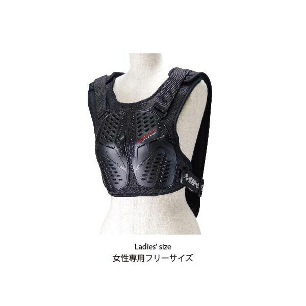 胸部と脊椎をしっかり保護するボディプロテクター。体の動きにしっかり追従するプラスチックシェルを採用したバックプロテクターに加え、重要な胸部の保護には男性サイズ（CE規格）と女性サイズで異なる形状のシェルを採用しています。立体メッシュを内側パ...