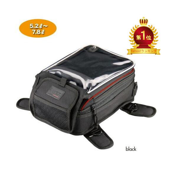 ナビゲーション使用に便利なナビポケット付きの手頃なサイズのタンクバッグ。強度に優れる1680デニールのポリバリスティックを使用しています。付属のレインカバーにはナビウインドウ付きで便利。※詳細画像には別色の商品画像が含まれている場合があります。