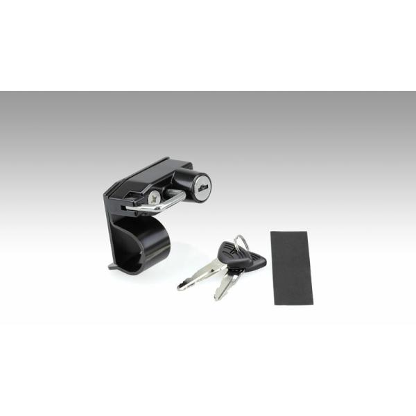 外出先等で重宝するヘルメットロックです。ショッピングや観光中にヘルメットをロックする事で、身軽に行動する事が可能になります。【適合】 F750/850GS/900R/XR　他にΦ26.5パイプ部分へ装着可【装着箇所】左側フレームへクランプ【...