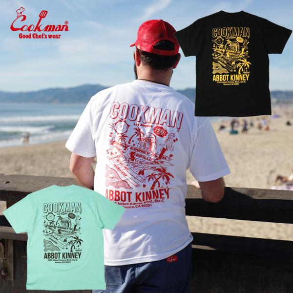 ■メーカー/ブランド：COOKMAN■素材：綿:100%■サイズ：S,M,L,XL■カラー：ライトグリーン(72)／ホワイト(10)／ブラック(18)【COOKMAN】T-shirts程よい肉厚のボディに、Cookmanらしいオリジナルデザ...