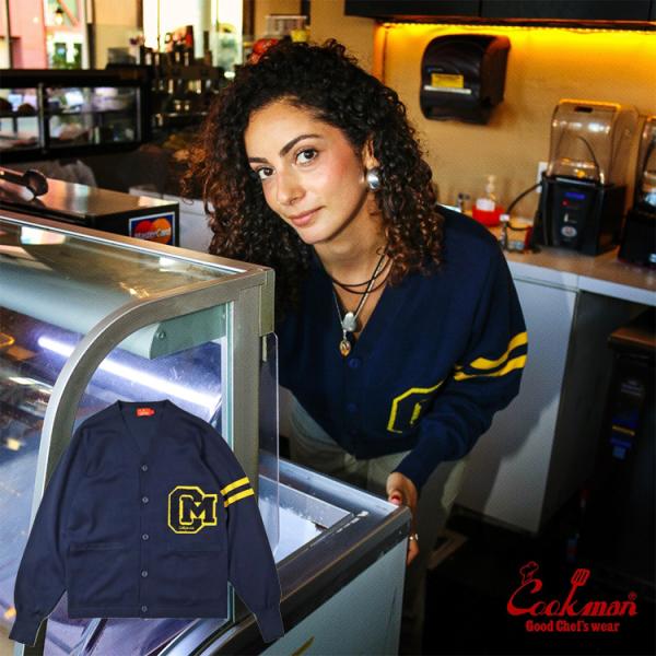 ■メーカー/ブランド：COOKMAN■素材：アクリル:55%綿:45%■サイズ：M,L,XL■カラー：ネイビー【COOKMAN】Knitted Cardigan Letterman1865年にアメリカで発祥したと言われているレターマンカーデ...